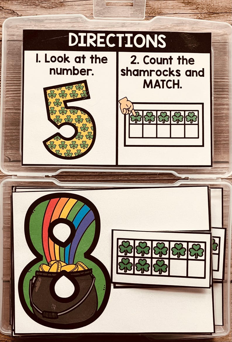 St. Patrick's Day Task Cards: Preschool & Kindergarten Printable (PDF ...