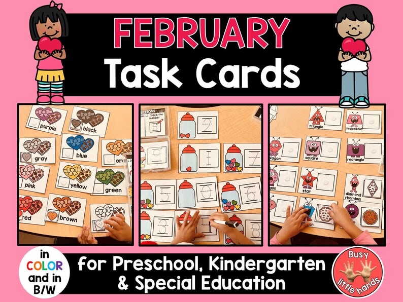 Valentine’s Day Task Box Printable for Toddlers, Preschoolers, or ...