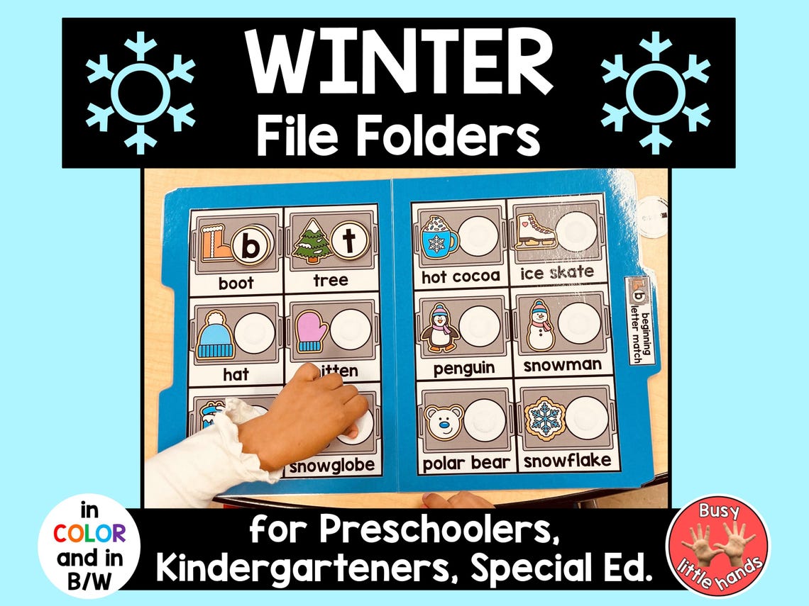 January File Folder Printable for Toddlers, Preschoolers, or ...
