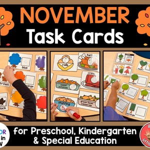 November Task Box Printable for Toddlers, Preschoolers, or Kindergarten ...