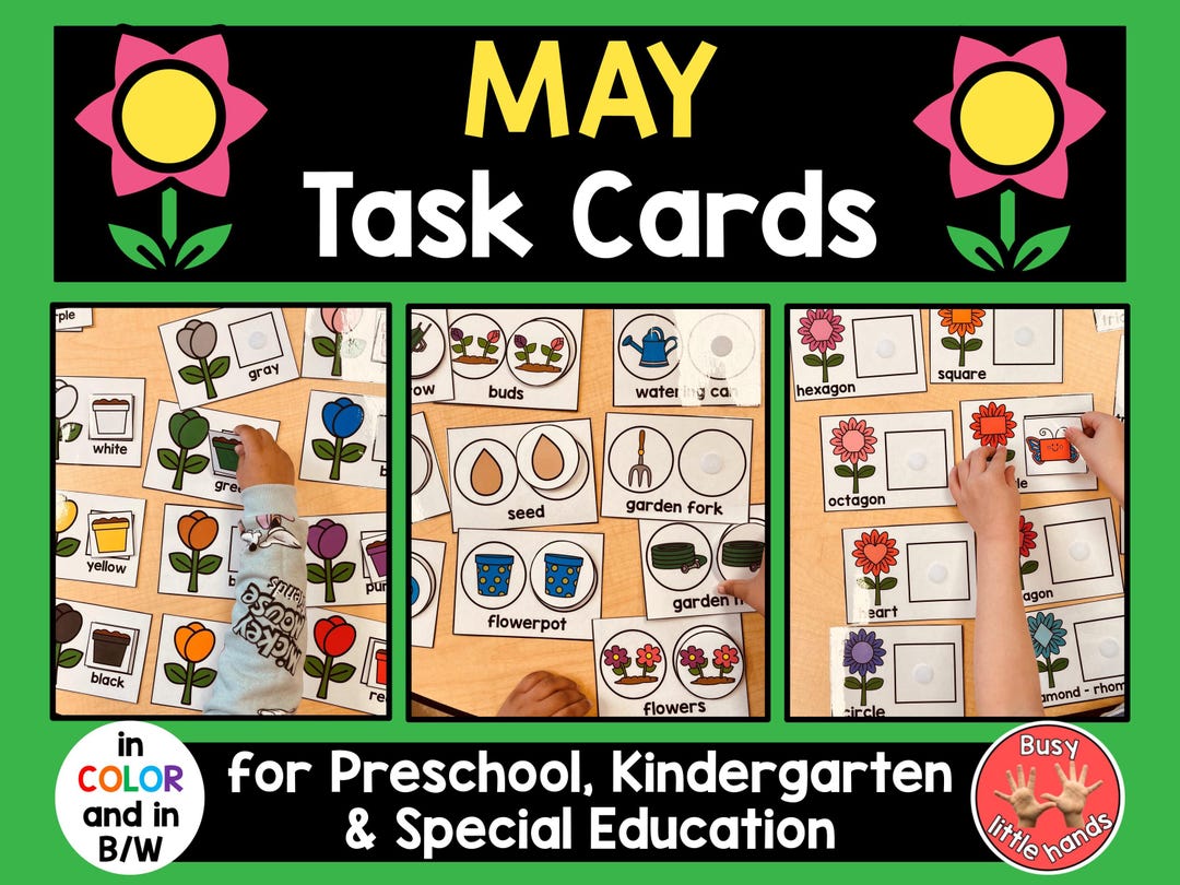 May Flower Task Cards: Preschool & Kindergarten Printable (PDF) - Etsy