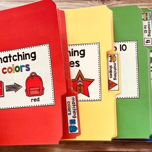 Back to School File Folder Games: Preschool Learning Activities (PDF ...