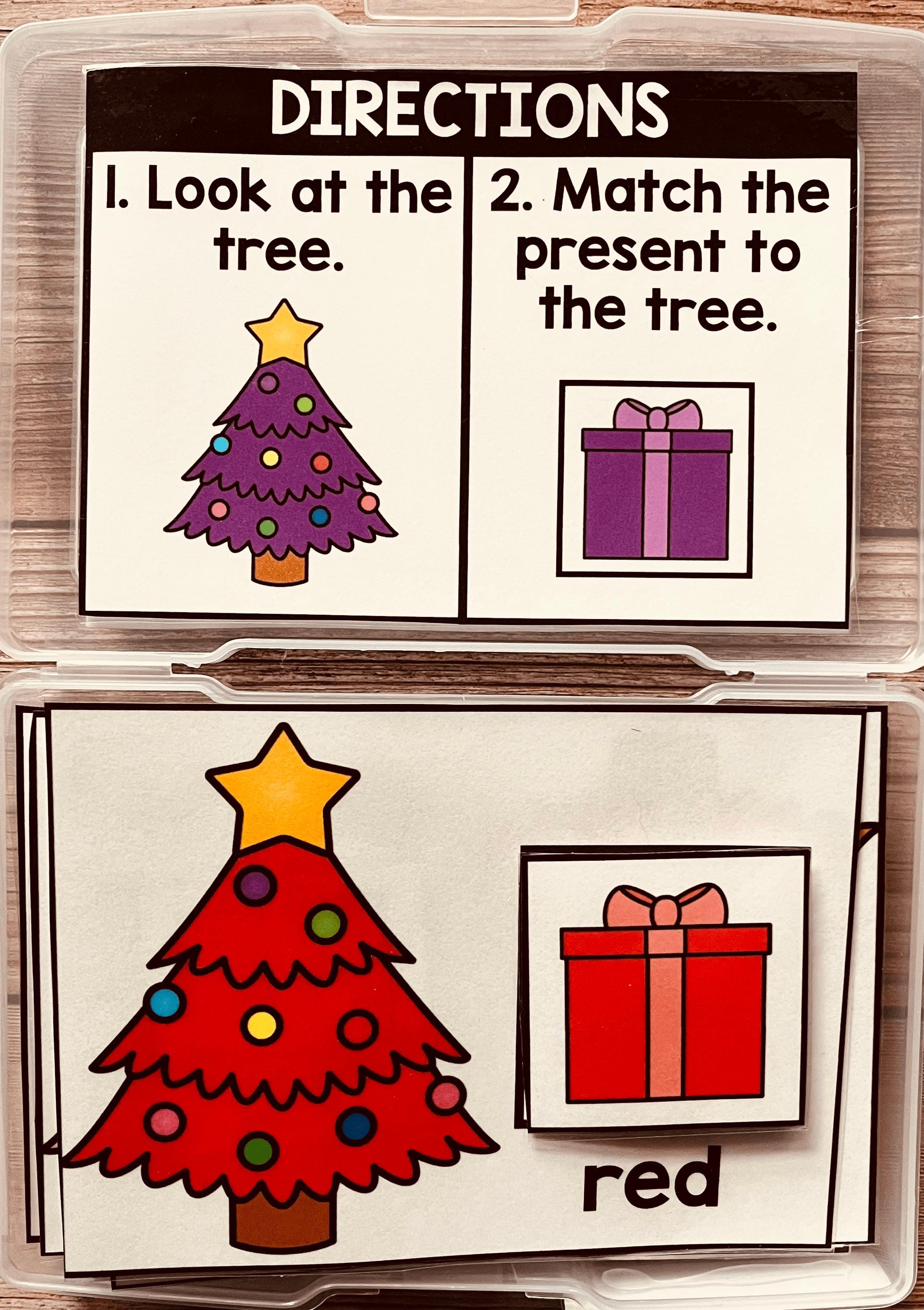 Christmas Task Cards Printable: Preschool Learning Activities (PDF) - Etsy