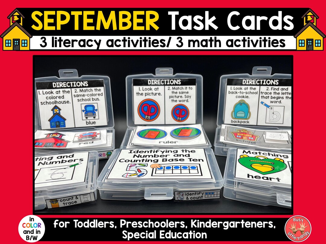 6 Back-to-school Task Boxes for Toddlers, Preschoolers, or ...