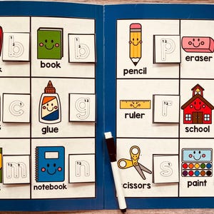 Back to School File Folder Games: Preschool Learning Activities (PDF ...