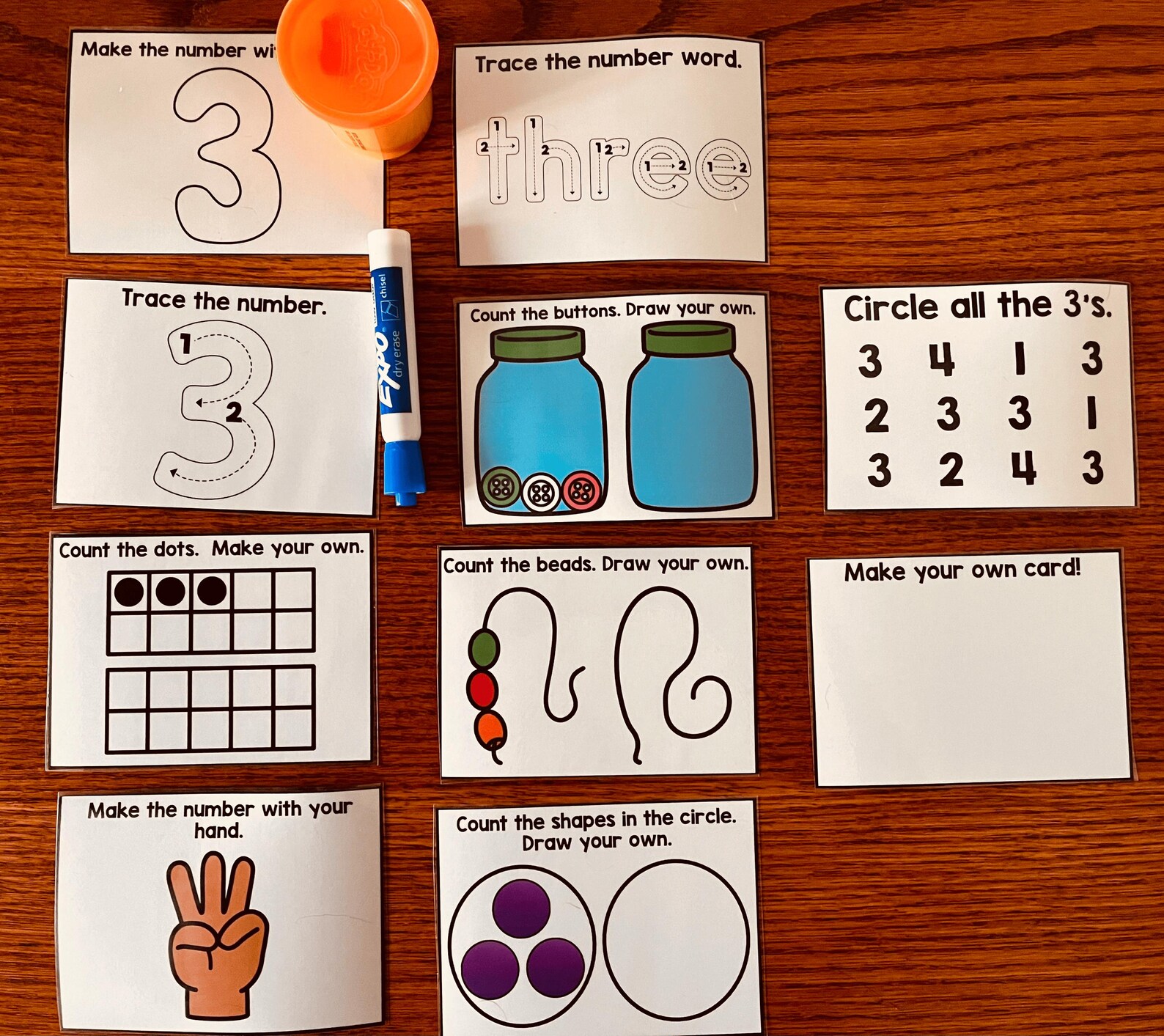 Counting Practice Printable for Toddlers, Preschoolers, Kindergarten ...