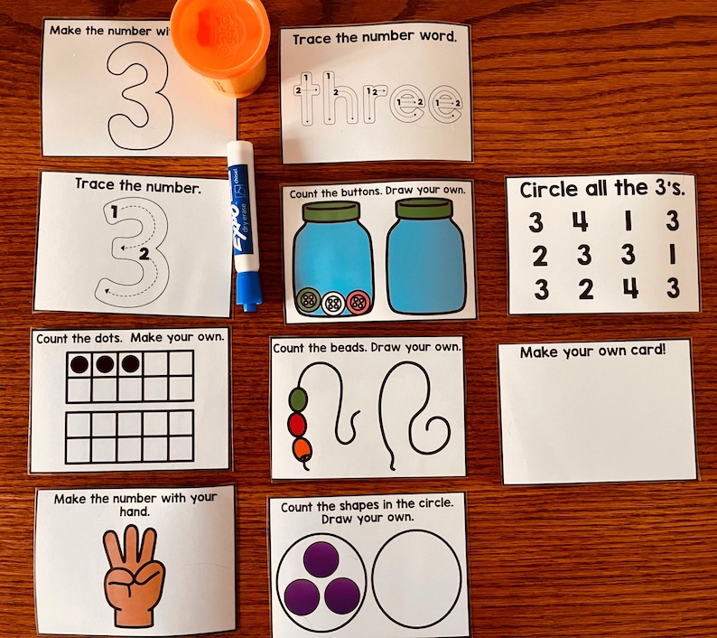 Counting Practice Printable for Toddlers, Preschoolers, Kindergarten ...