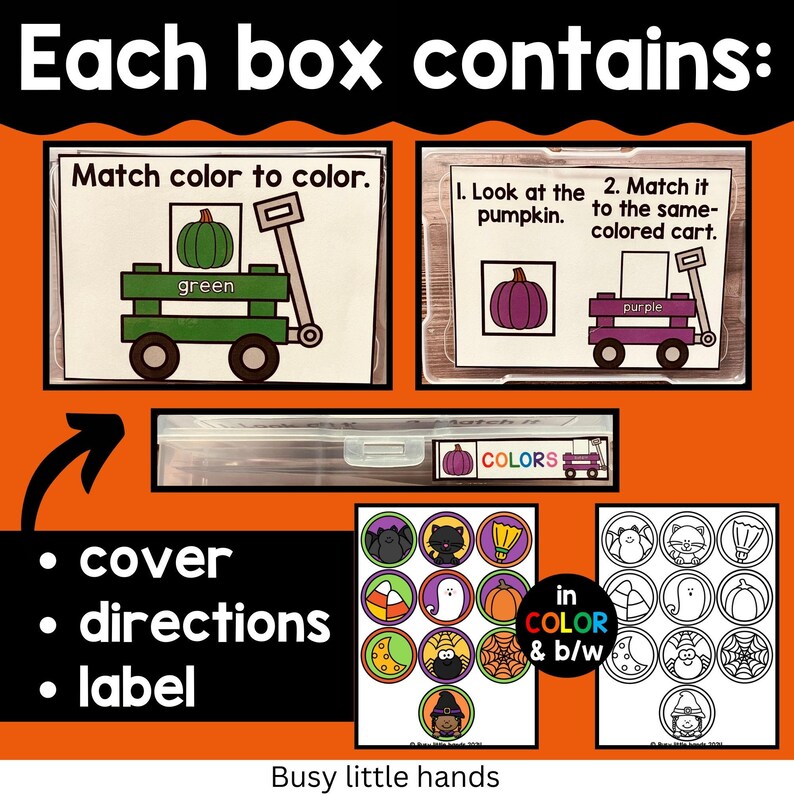 Fall Task Cards Printable for Toddlers, Preschoolers, or Kindergarten ...