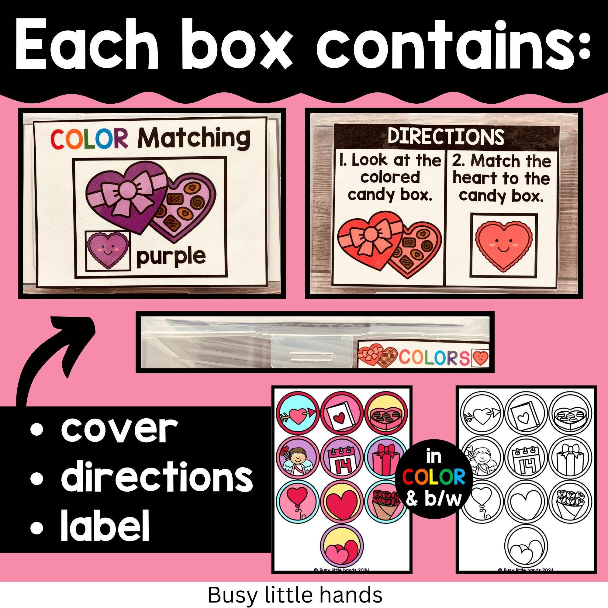 Valentine’s Day Task Box Printable for Toddlers, Preschoolers, or ...