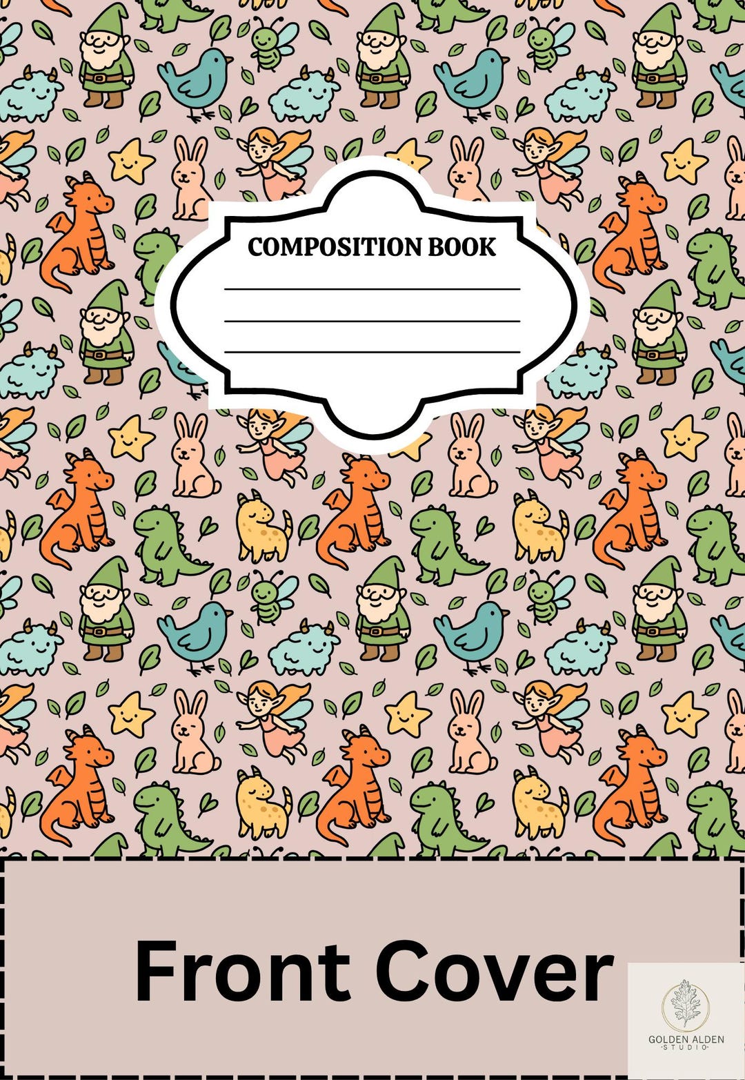 Whimsical Critters Journal Cover PNG: Hand Drawn Sticker File (digital ...