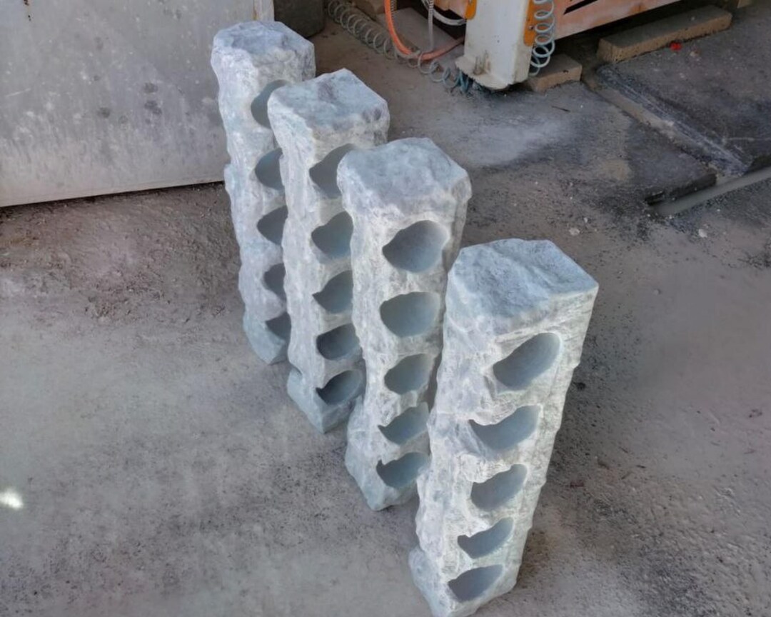 Grey Marble Wine Rack, Handmade Natural Stone Storage, Perfect Gift for ...