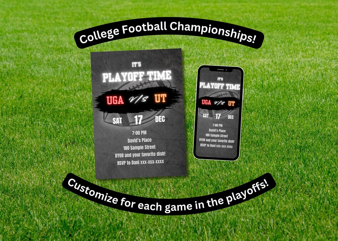 Editable Printable OSU V ND College Football Playoffs Watch Party ...