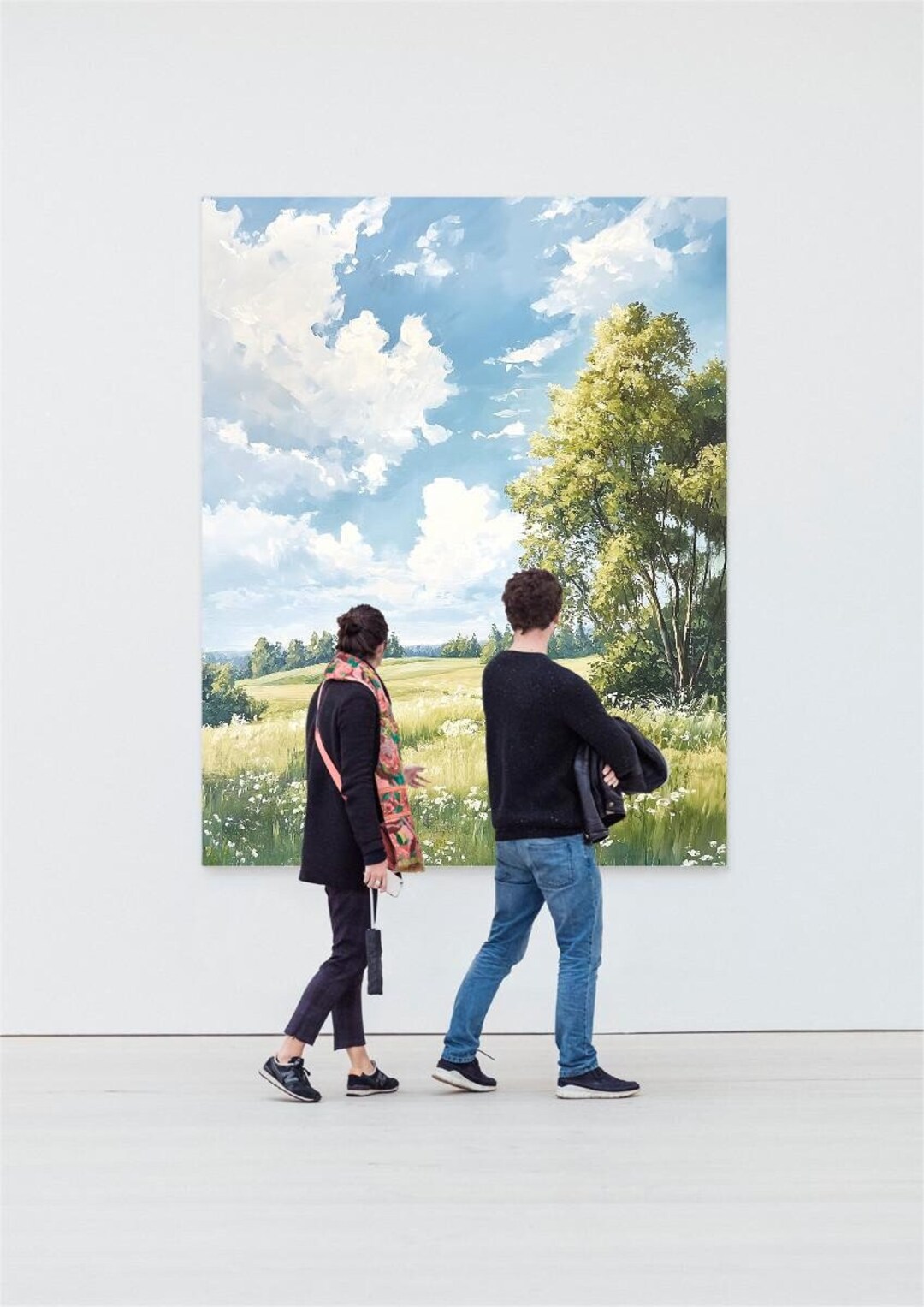 Green Pastures (1) - NB! DIGITAL DOWNLOAD, Printable Art, Digital Oil ...