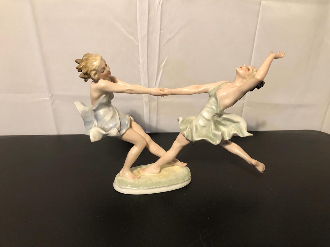 Vintage Art Deco Hutschenreuther Dancing Girls/ballerina Porcelain ...