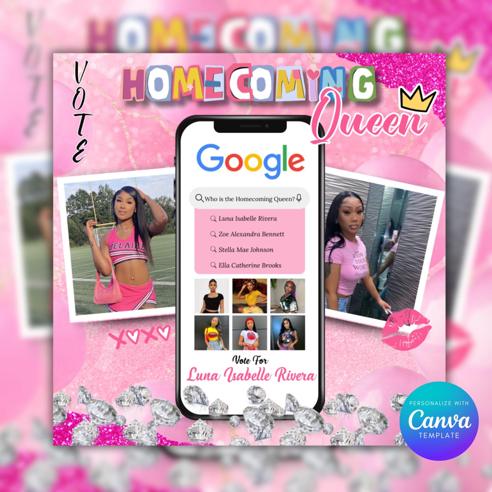 Homecoming Queen Flyer, Homecoming Flyer, Homecoming Flyer Template ...