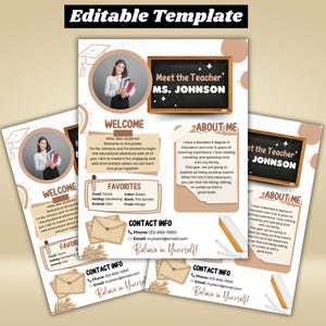 Teacher Resource Letter Meet the Teacher Teacher Template Flyer Neutral ...
