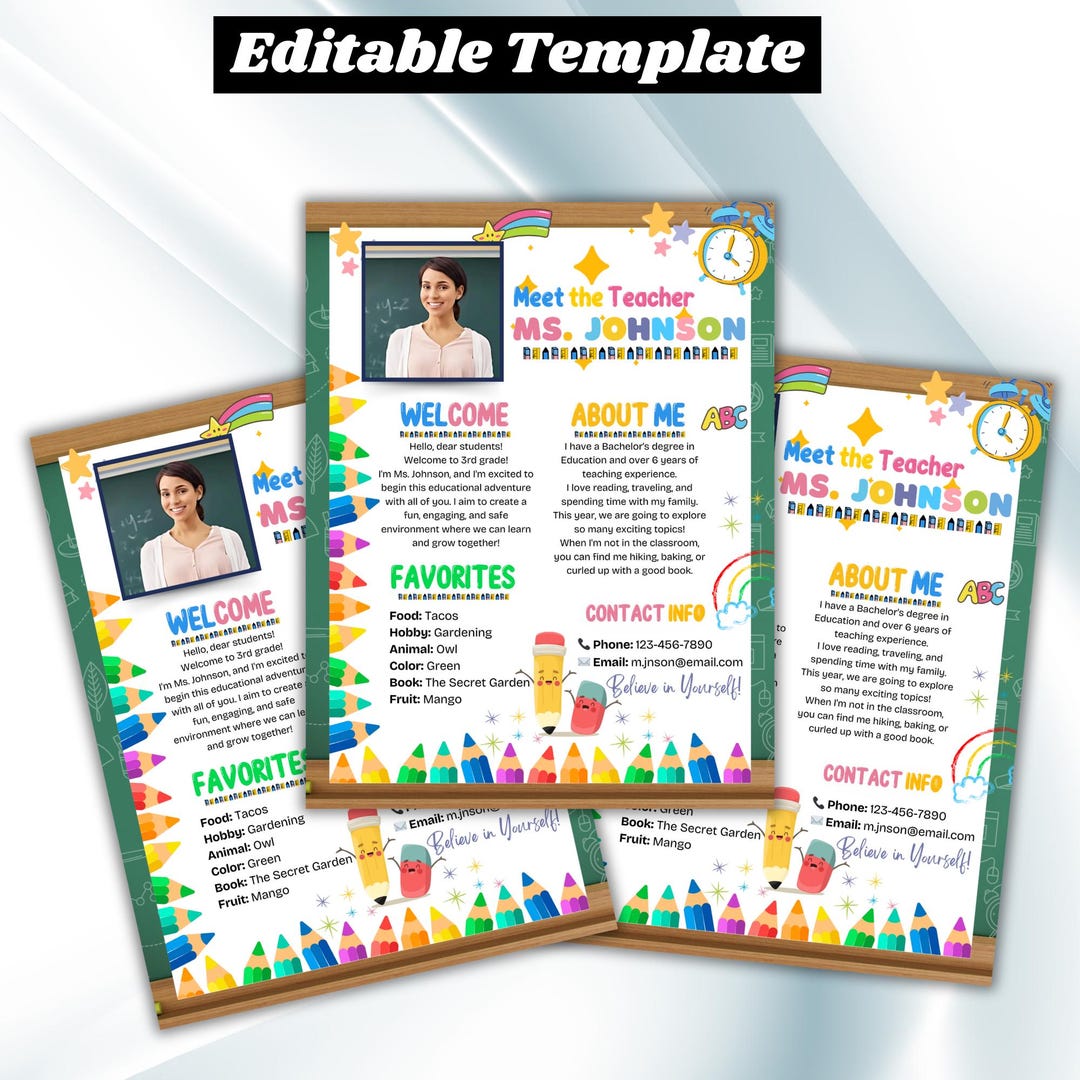 Meet the Teacher Flyer Meet the Teacher Template Meet the Teacher ...