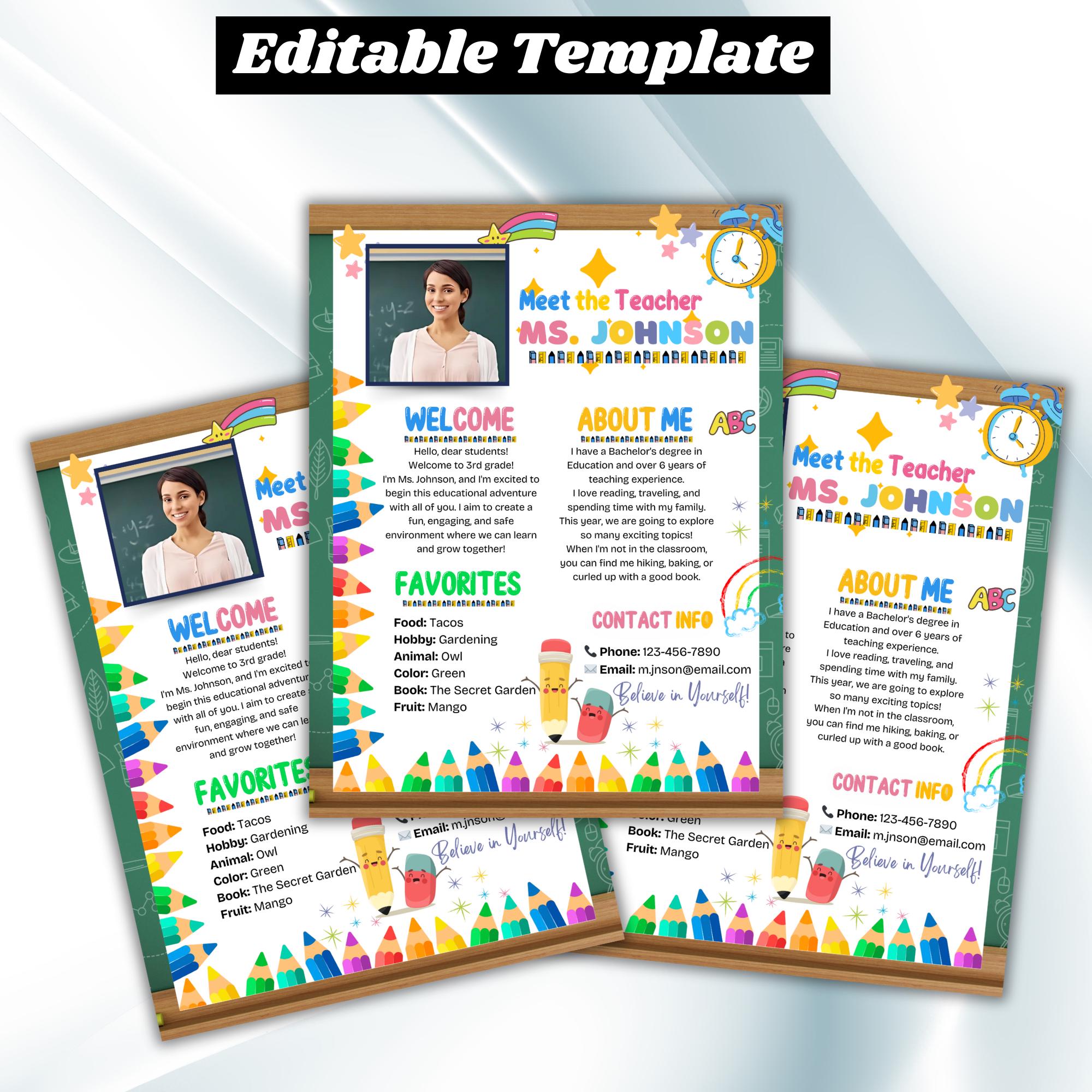 Meet the Teacher Flyer Meet the Teacher Template Meet the Teacher ...