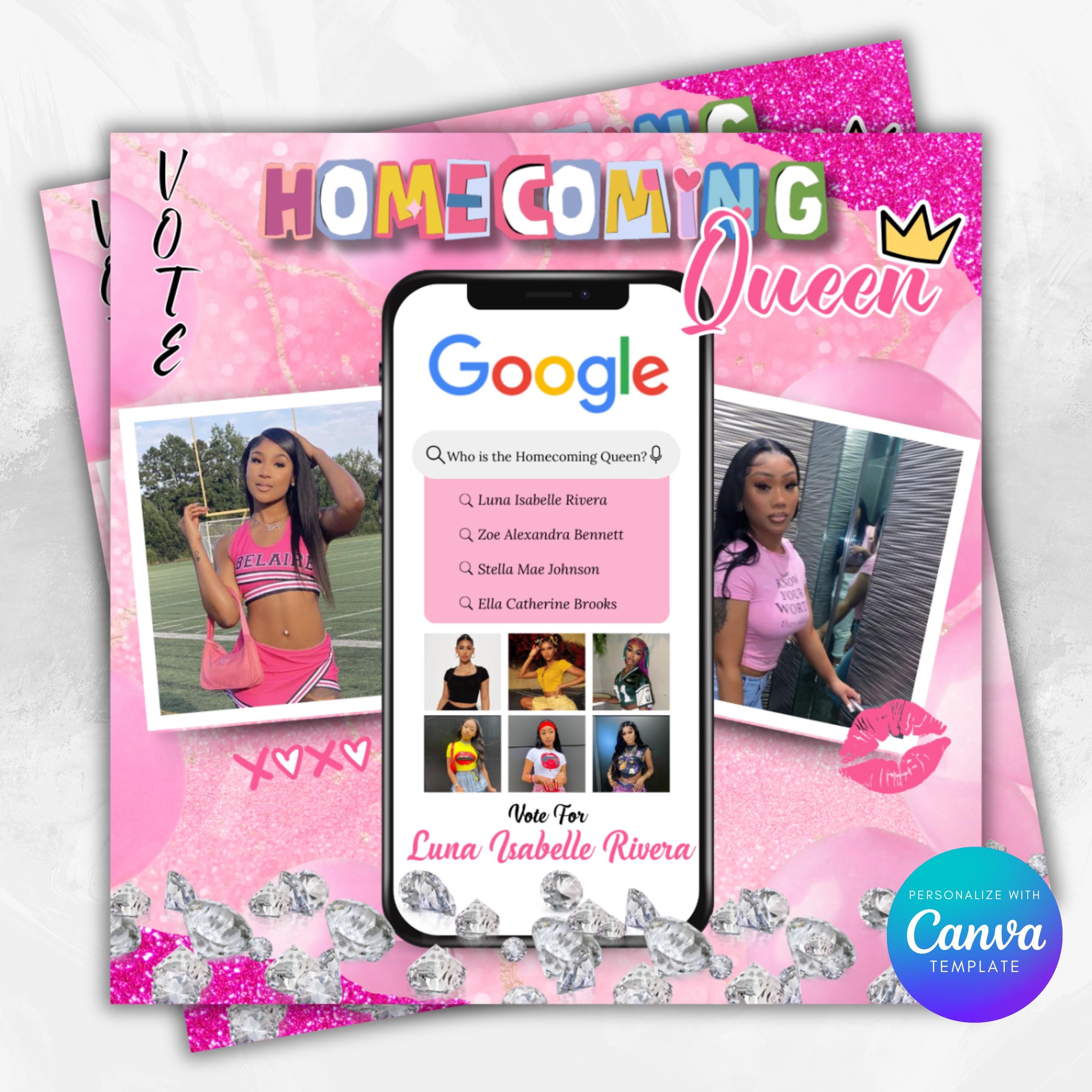 Homecoming Queen Flyer, Homecoming Flyer, Homecoming Flyer Template ...