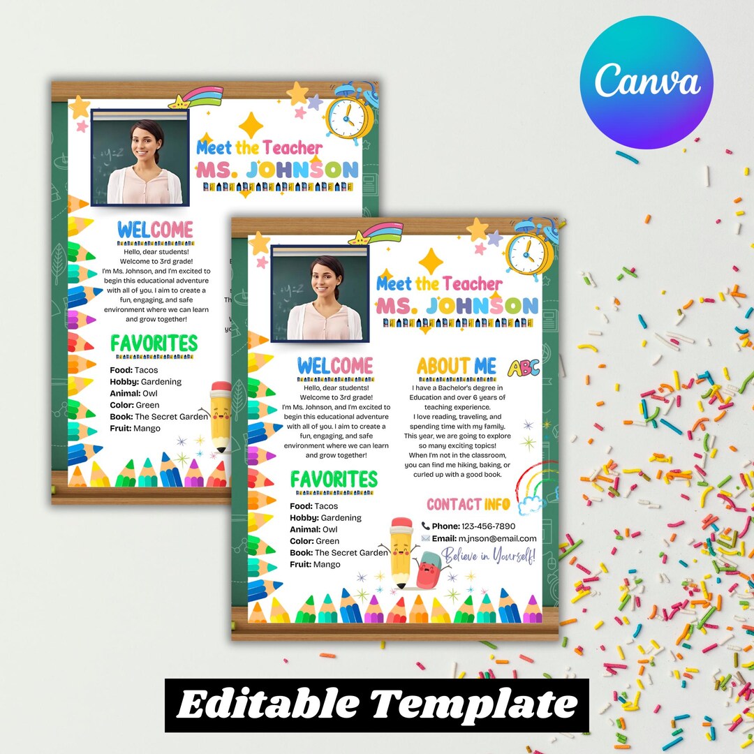 Meet the Teacher Template Meet the Teacher Kindergarten Letter Meet the ...