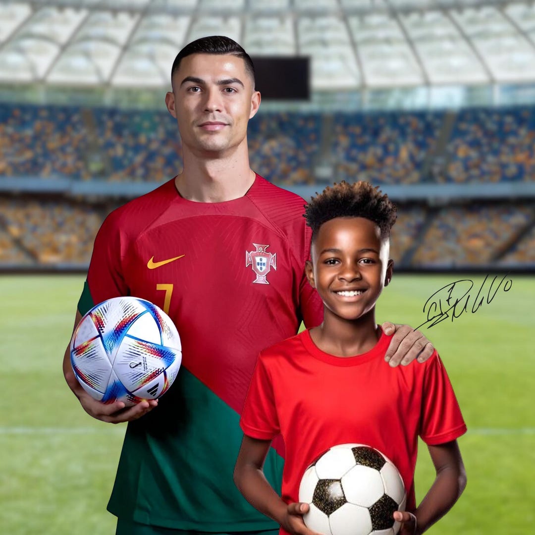 Personalized Cristiano Ronaldo Cr7 Soccer Portrait With Ronaldo ...