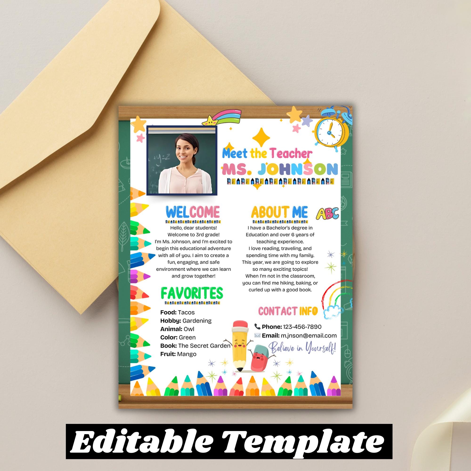 Meet the Teacher Flyer Meet the Teacher Template Meet the Teacher ...