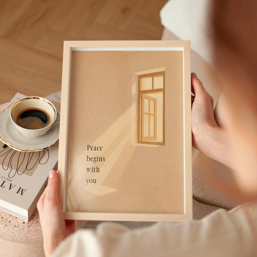 Lámina «La paz empieza contigo» – Decoración neutra para el hogar ...