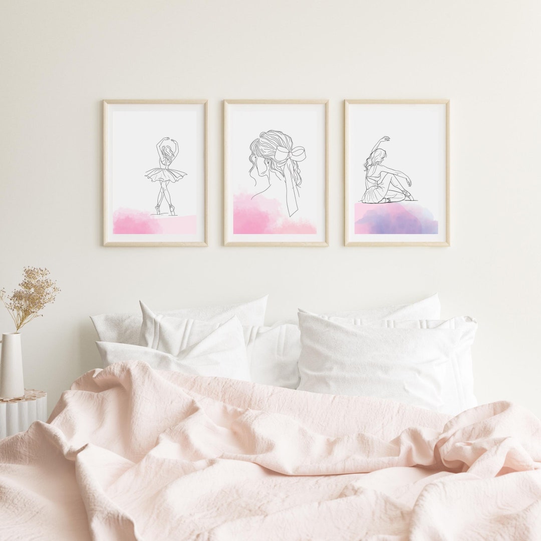 Set of 3 Faceless Portrait - Balletcore - the Perfect Room Decor for ...