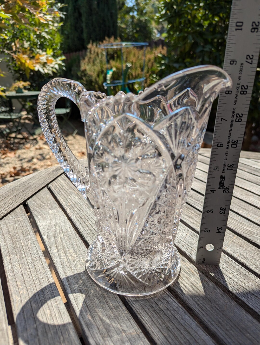 Beautiful Flint Glass Co. Antique Pressed Glass Pitcher 8 EAPG - Etsy