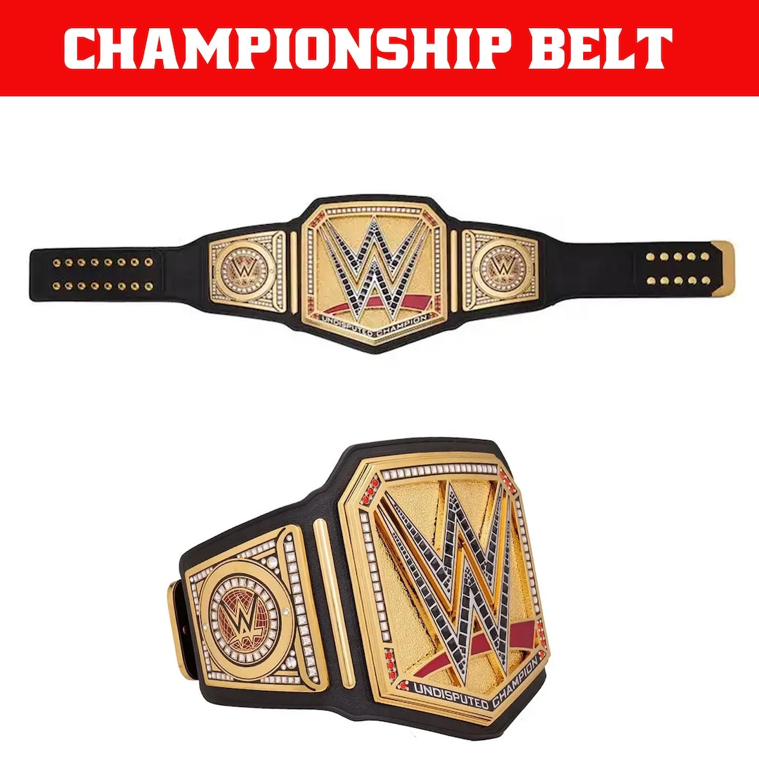 Cinturón de campeonato de lucha libre indiscutible de latón hecho con ...