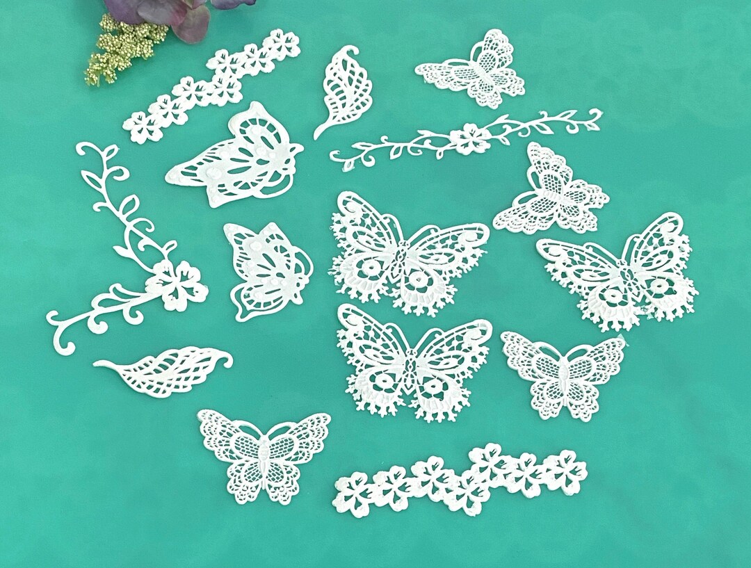 15 Sugar Lace | Butterflies Sugar Lace | Edible Lace | Cake Lace ...