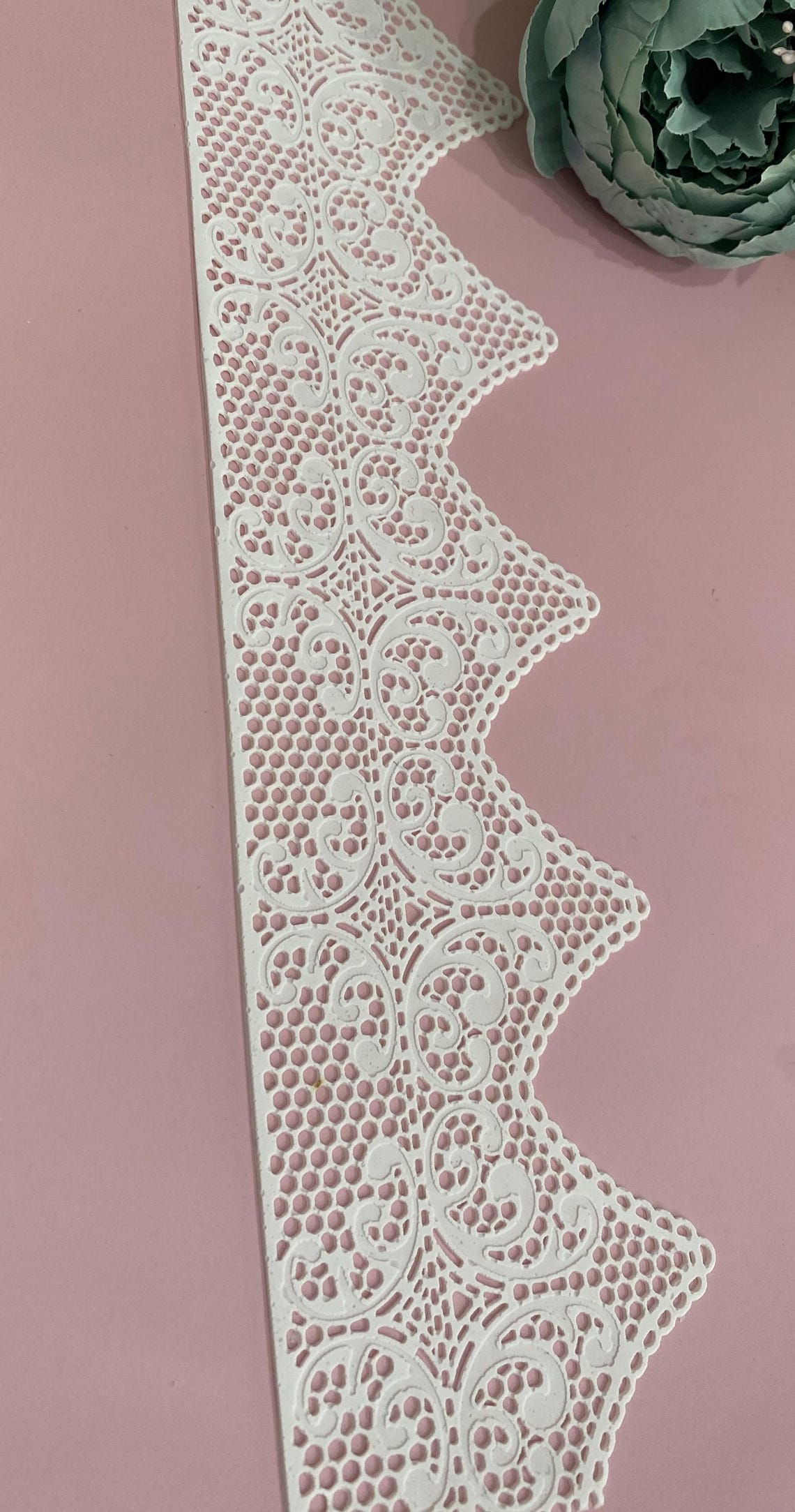 2 Sugar Lace Cake Border | Sugar Lace Applique | Edible Lace | Cake ...