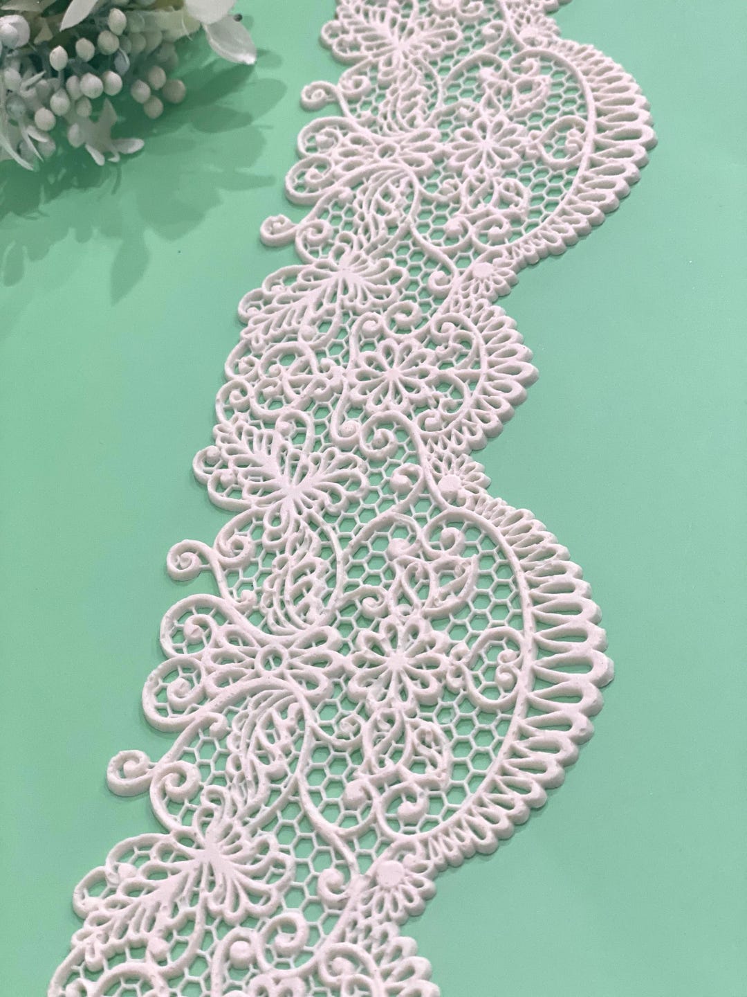 2 Sugar Lace | Floral Edible Lace | Cake Lace | Sugar Lace | - Etsy