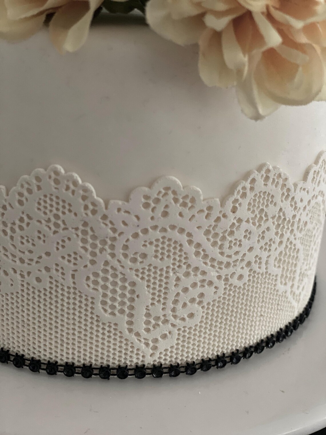 2 Sugar Lace | Sugar Lace Applique | Sugar Lace | Edible Lace | - Etsy
