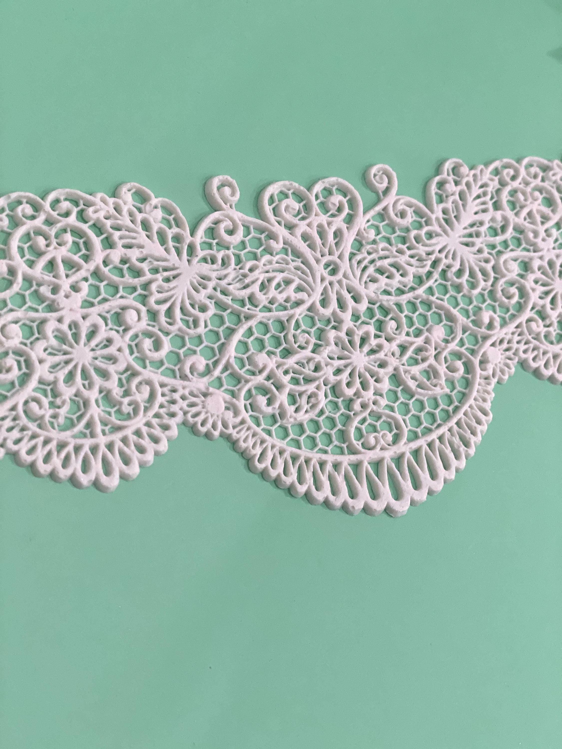 2 Sugar Lace | Floral Edible Lace | Cake Lace | Sugar Lace | - Etsy