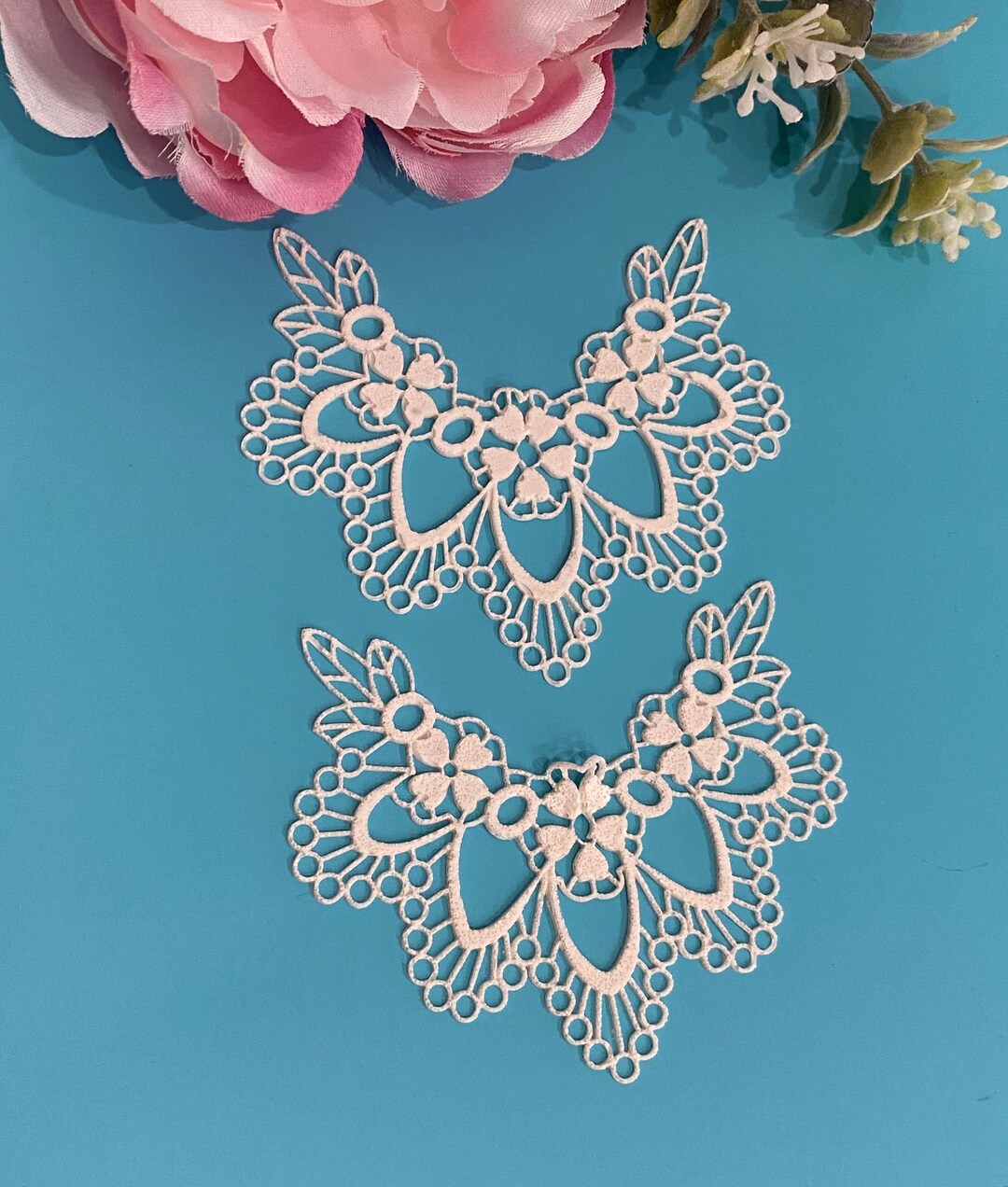 6 Sugar Lace Pieces | Sugar Lace Applique | Edible Lace | Cake Lace ...