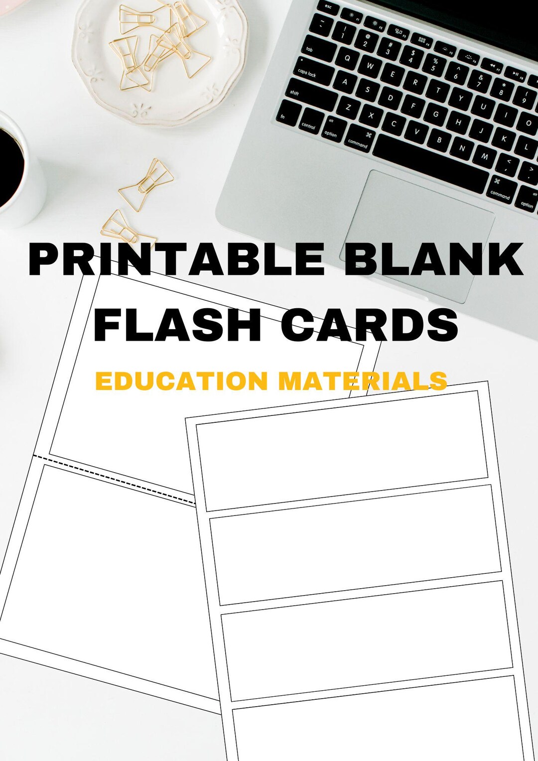 Blank Learning Flash Cards for Learning and Education. Printable Flash Cards. Printable Book ...