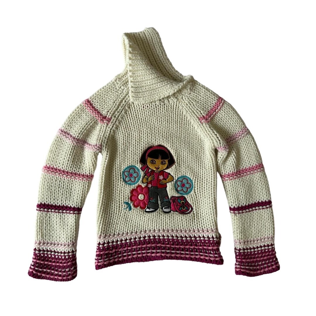 Vintage Dora the Explorer Knitted Turtleneck Jumper - Etsy