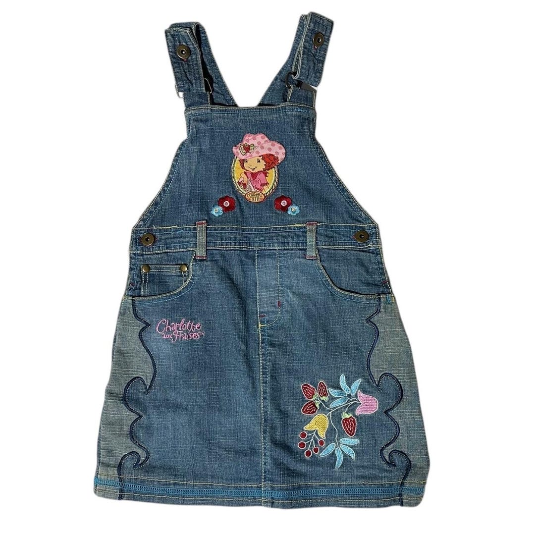 Vintage Strawberry Shortcake Denim Cowgirl Overall Dress - Etsy