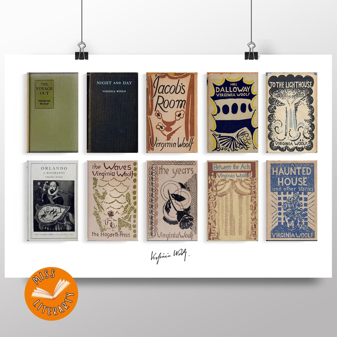 Virginia Woolf - Collected Novels - First Edition Cover Print - Etsy