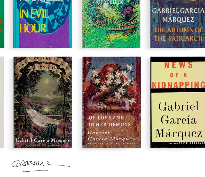 Gabriel Garcia Marquez - Collected Novels - First Edition Cover Print ...