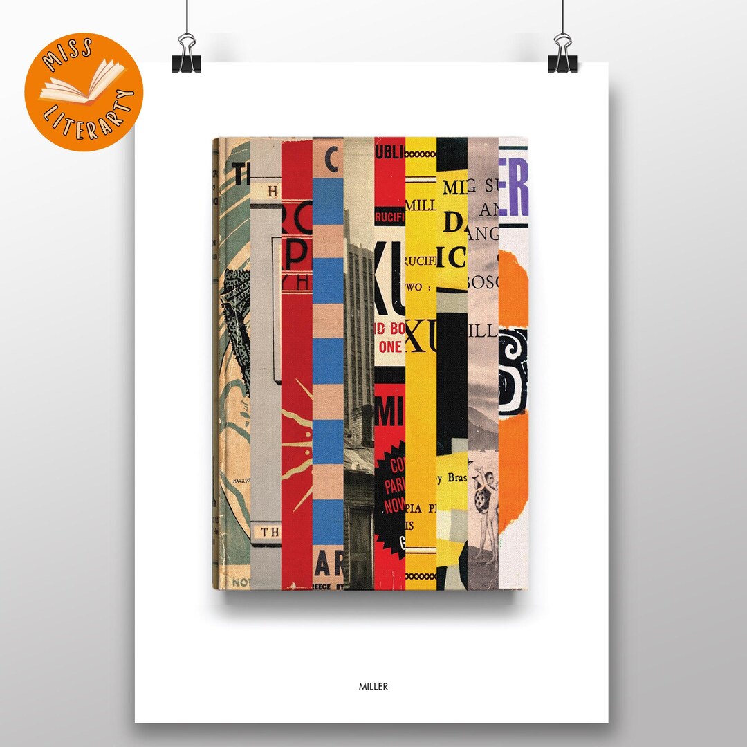 Henry Miller - Spliced Front Covers Print - Abstract Literary Poster - Etsy