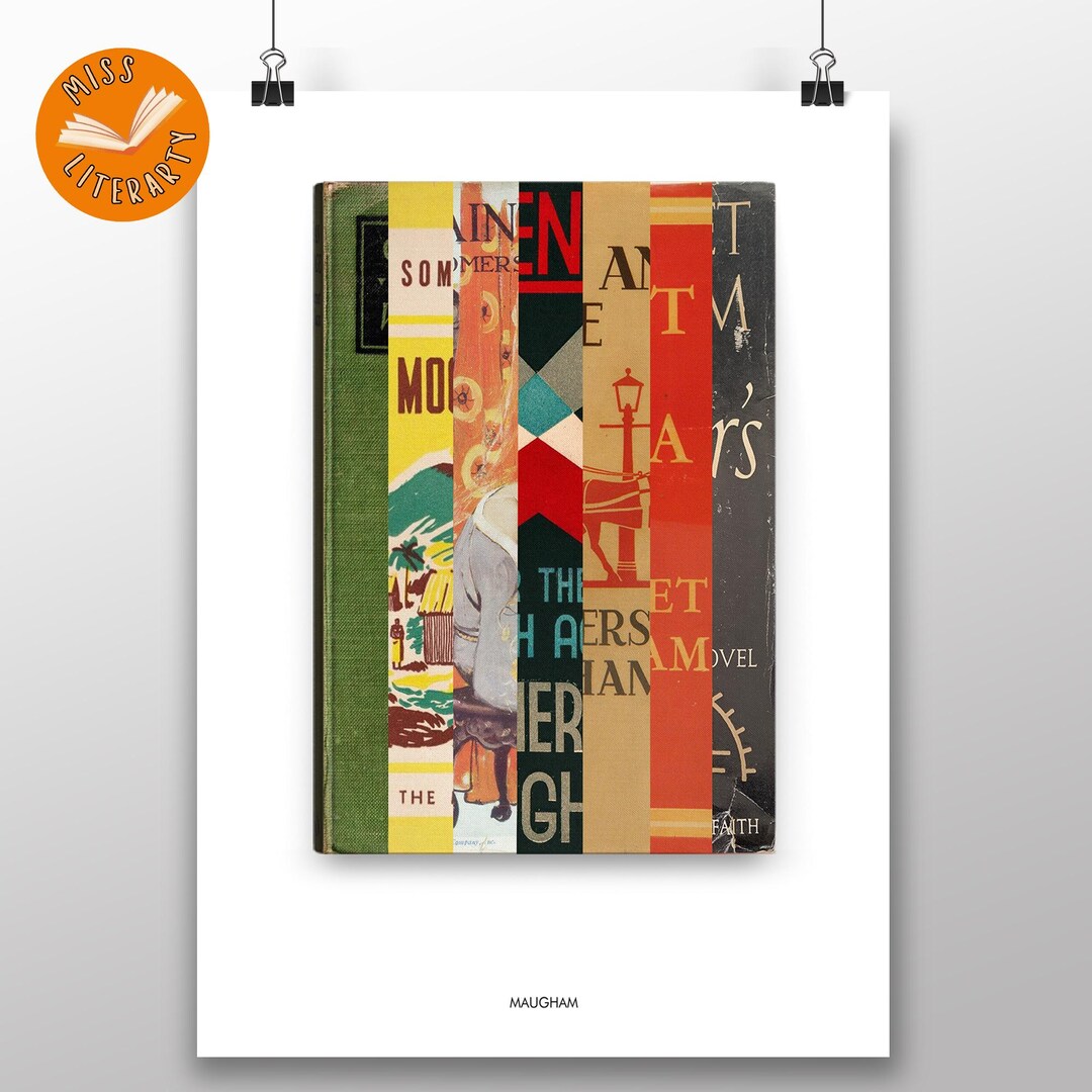 Somerset Maugham - Spliced Front Covers Print - Abstract Literary ...