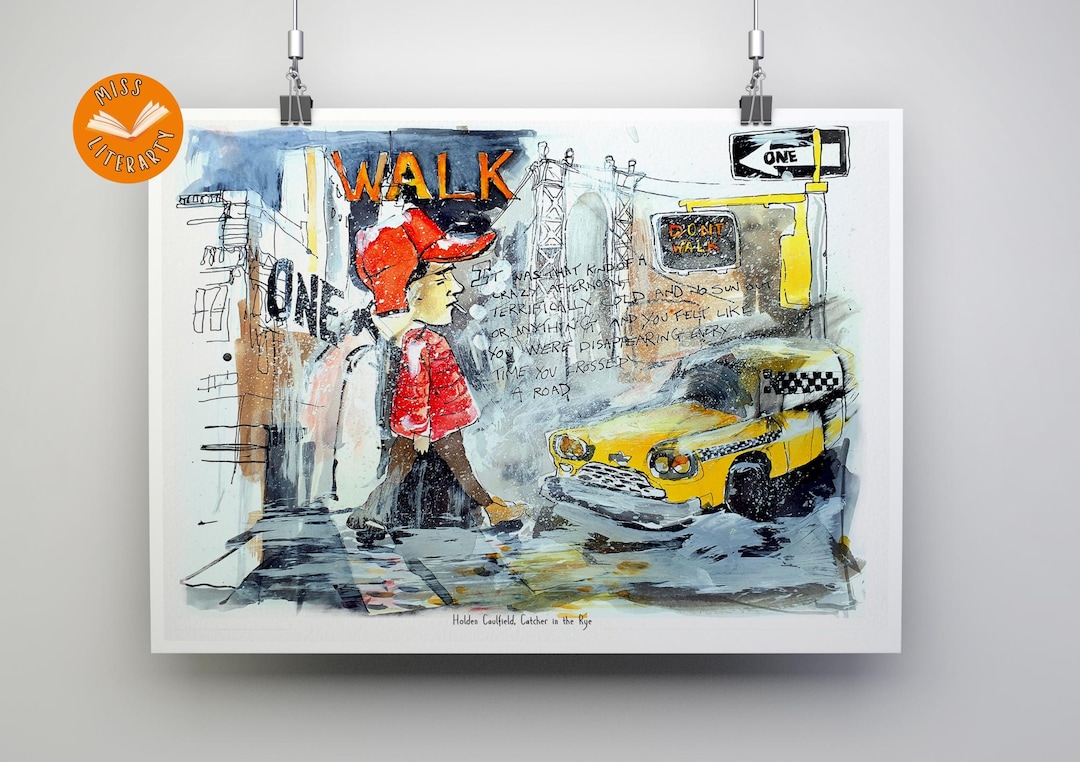 Catcher in the Rye Quote - Holden Caulfield - Book Cover Art - Book ...