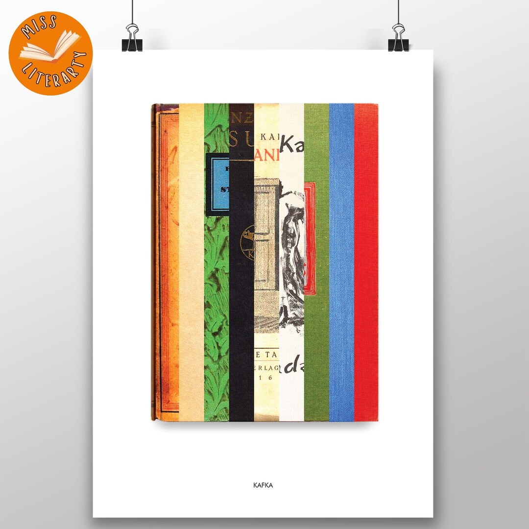 Franz Kafka - Spliced Front Covers Print - Abstract Literary Poster - Etsy