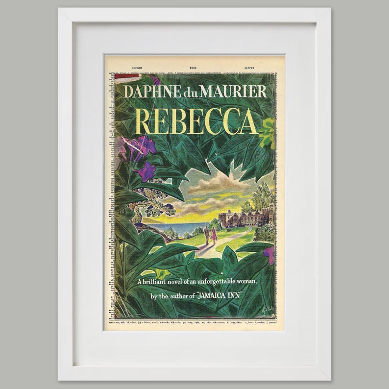 Rebecca - First Edition Cover - Vintage Dictionary Page Print - Daphne ...