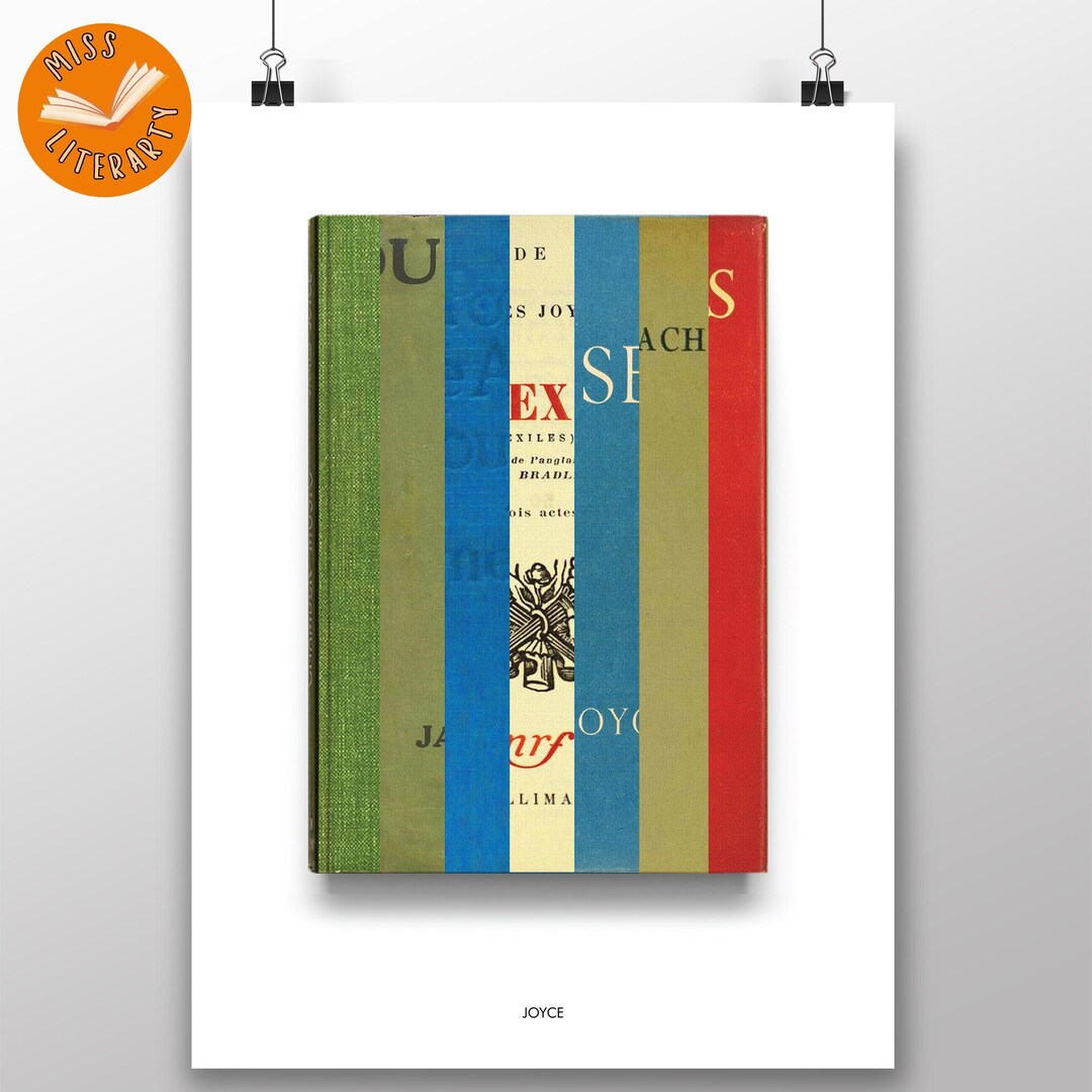 James Joyce - Spliced Front Covers Print - Abstract Literary Poster - Etsy