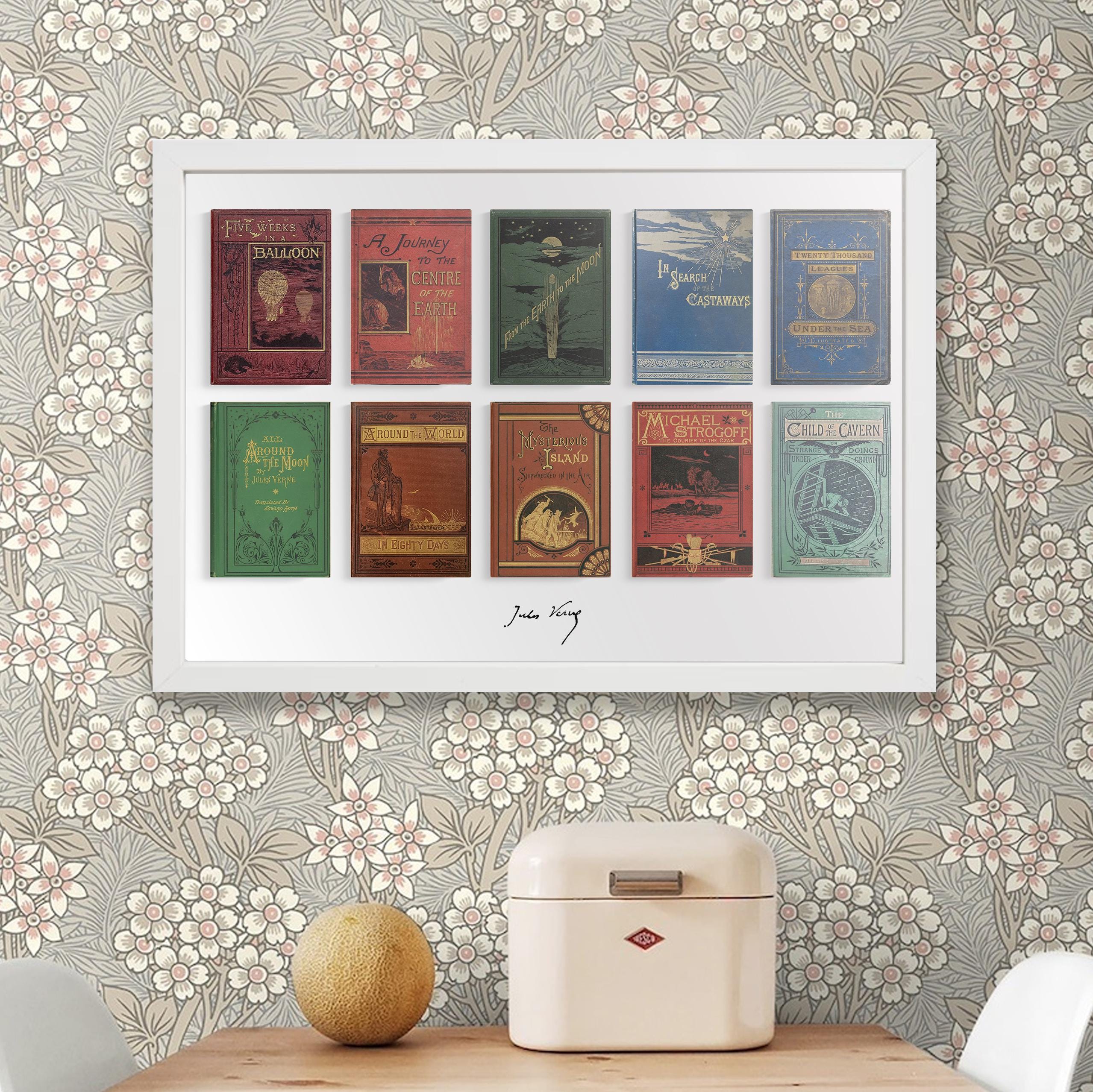 Jules Verne - Collected Novels - First Edition Cover Print - Etsy