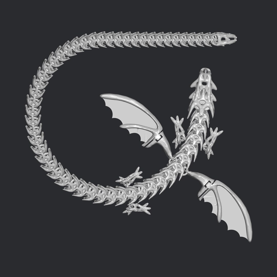 Articulated Skeleton Wing Dragon Stl File 3d Printing, 3d Print File ...