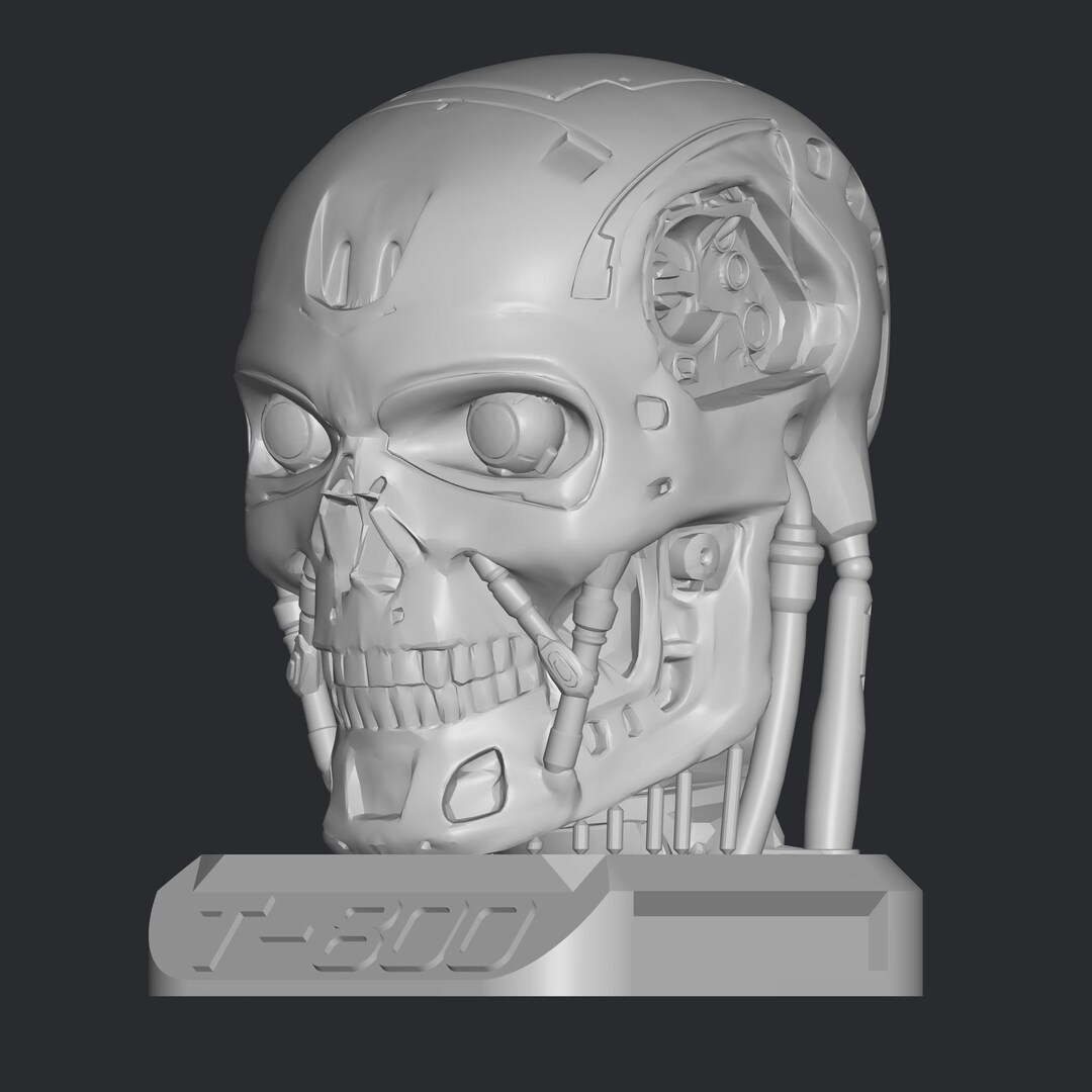 T800 Terminator Endoskull Stl File 3d Printing, 3d Print File, 3d Stl ...